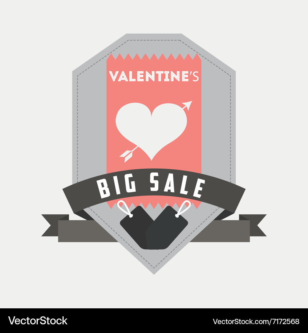 Valentines sale design Royalty Free Vector Image