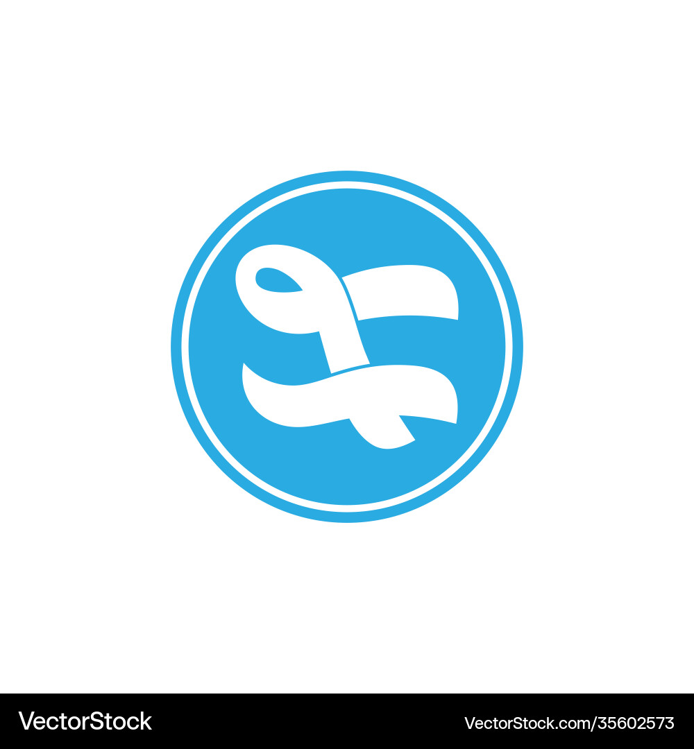 Abstract letter t blue wavy design logo Royalty Free Vector
