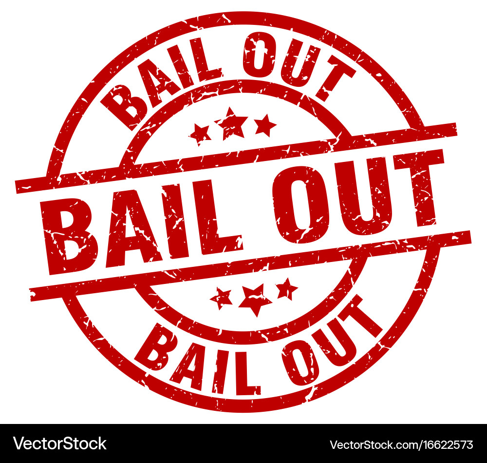 Bail out round red grunge stamp Royalty Free Vector Image