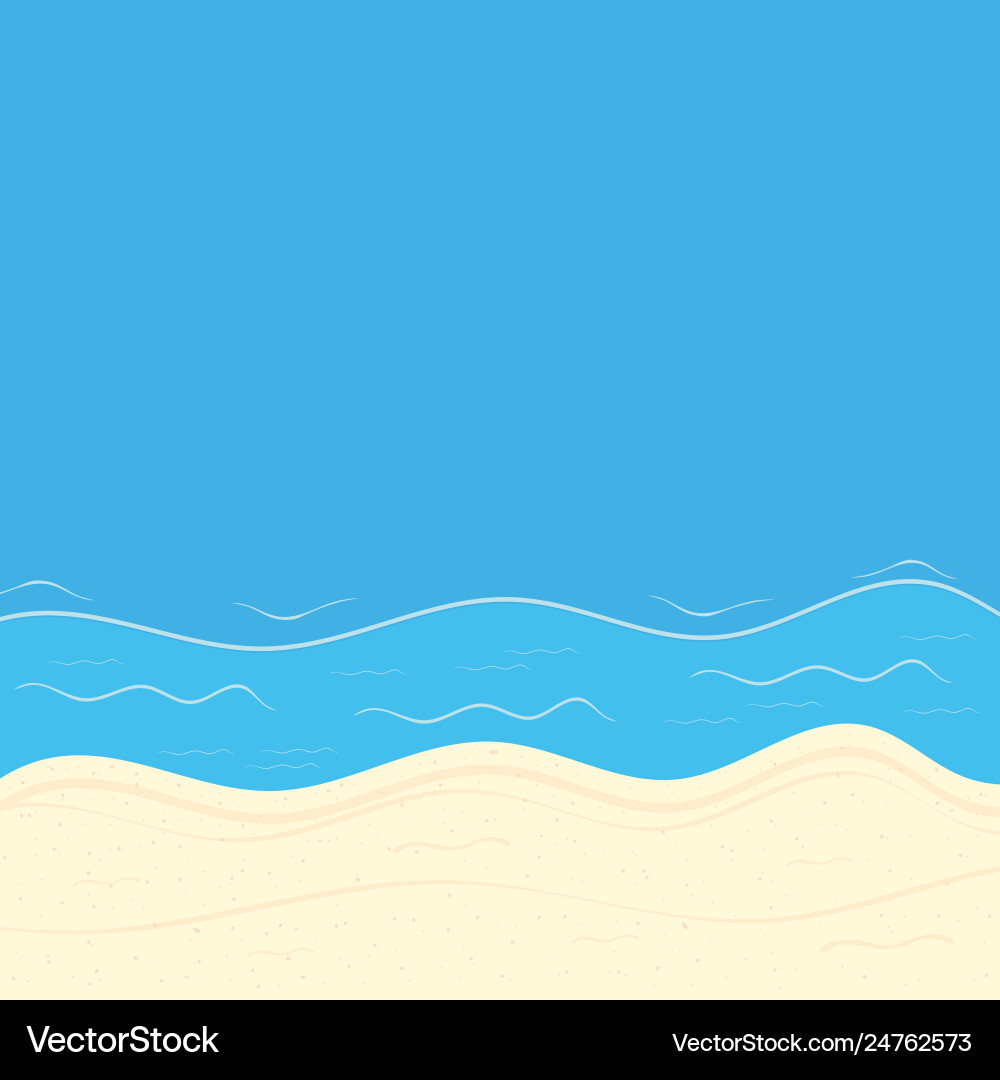 Beach with sea Royalty Free Vector Image - VectorStock