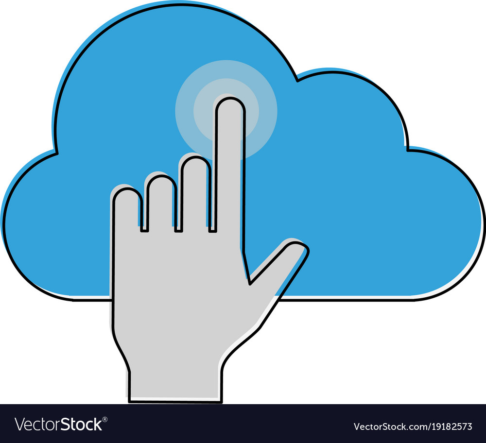 Cloud computing symbol Royalty Free Vector Image