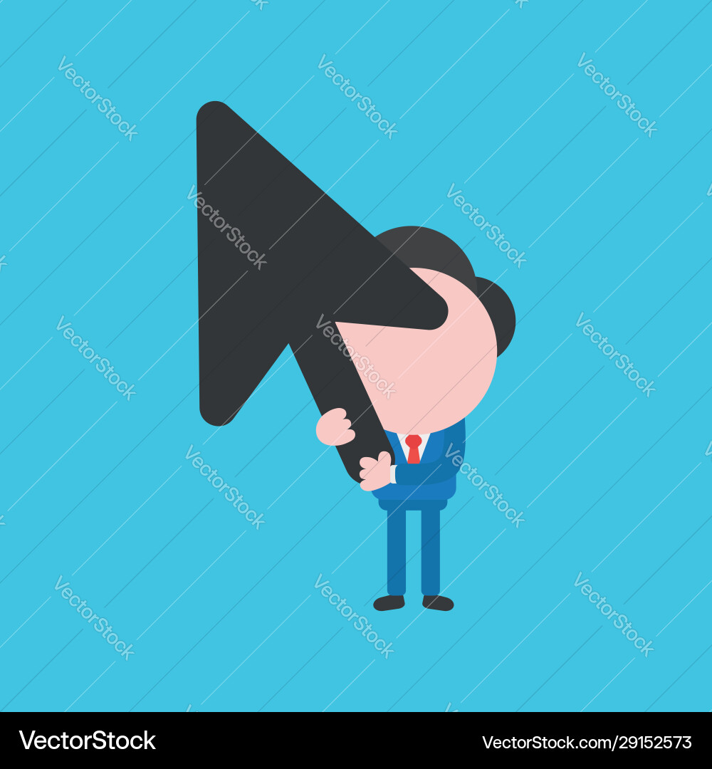 Concept faceless businessman character holding Vector Image
