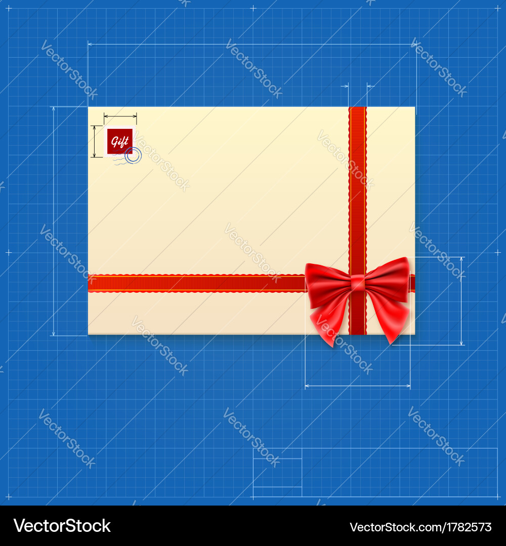Drawing of a mail envelope Royalty Free Vector Image