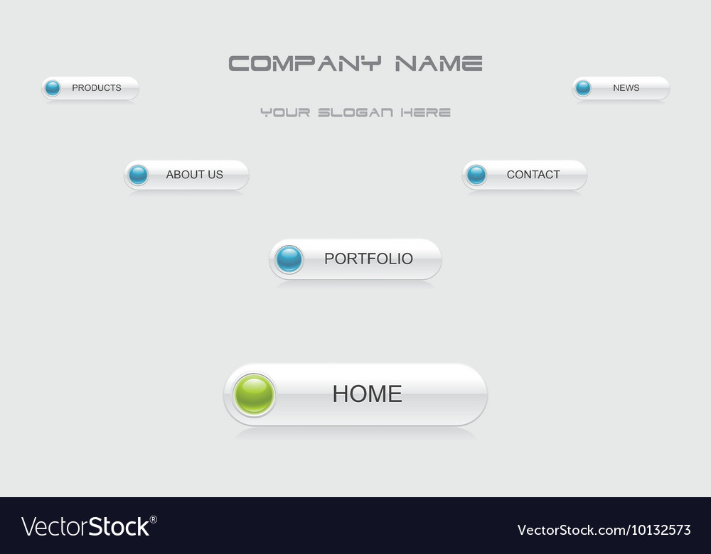 Editable website template Royalty Free Vector Image