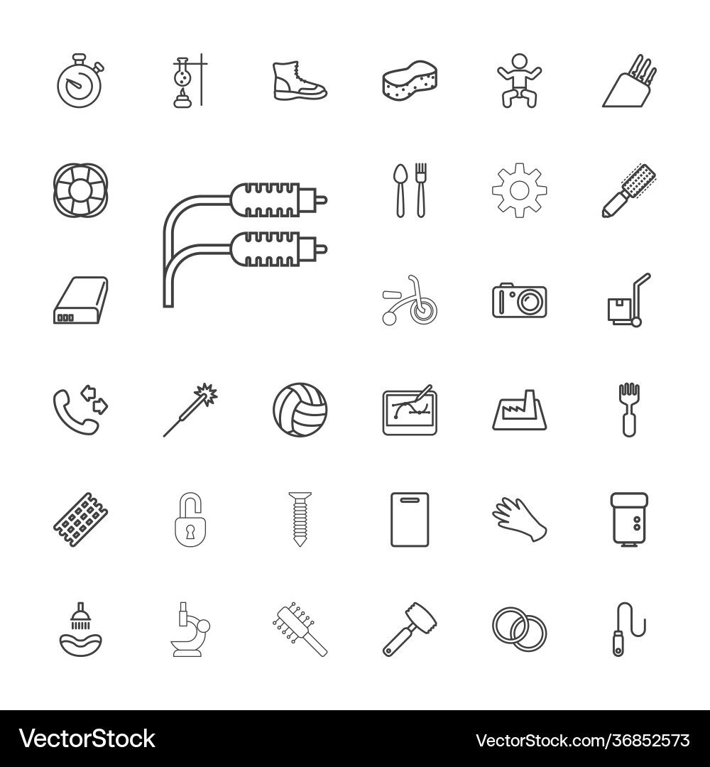 Equipment icons Royalty Free Vector Image - VectorStock