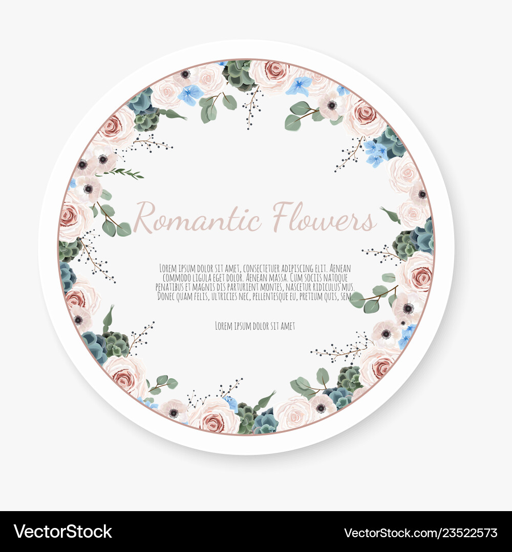 Floral design card greeting postcard Royalty Free Vector