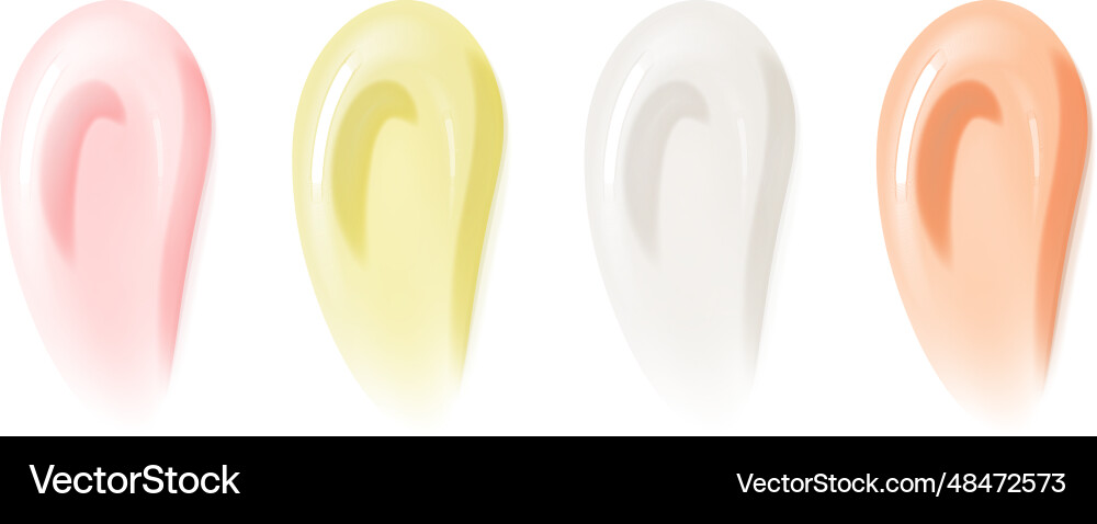 Fruity mask cream swatch texture citric yellow Vector Image