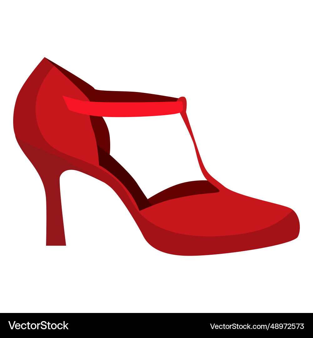 Shoe heel strap flat Royalty Free Vector Image
