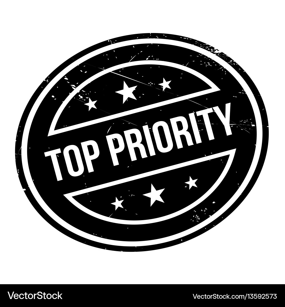 Top priority rubber stamp Royalty Free Vector Image