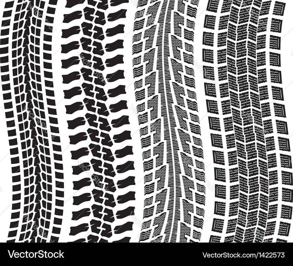 Tyre prints Royalty Free Vector Image - VectorStock