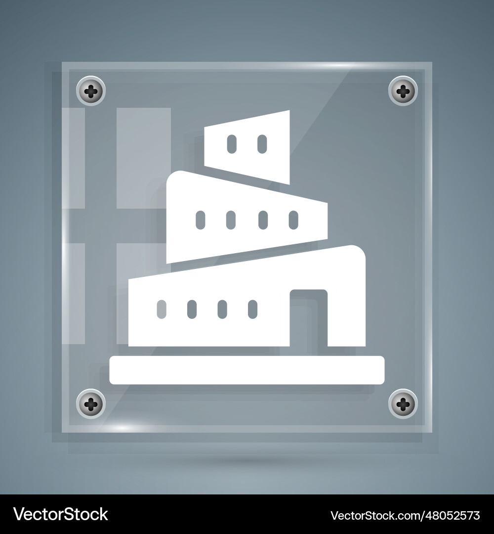 White babel tower bible story icon isolated Vector Image