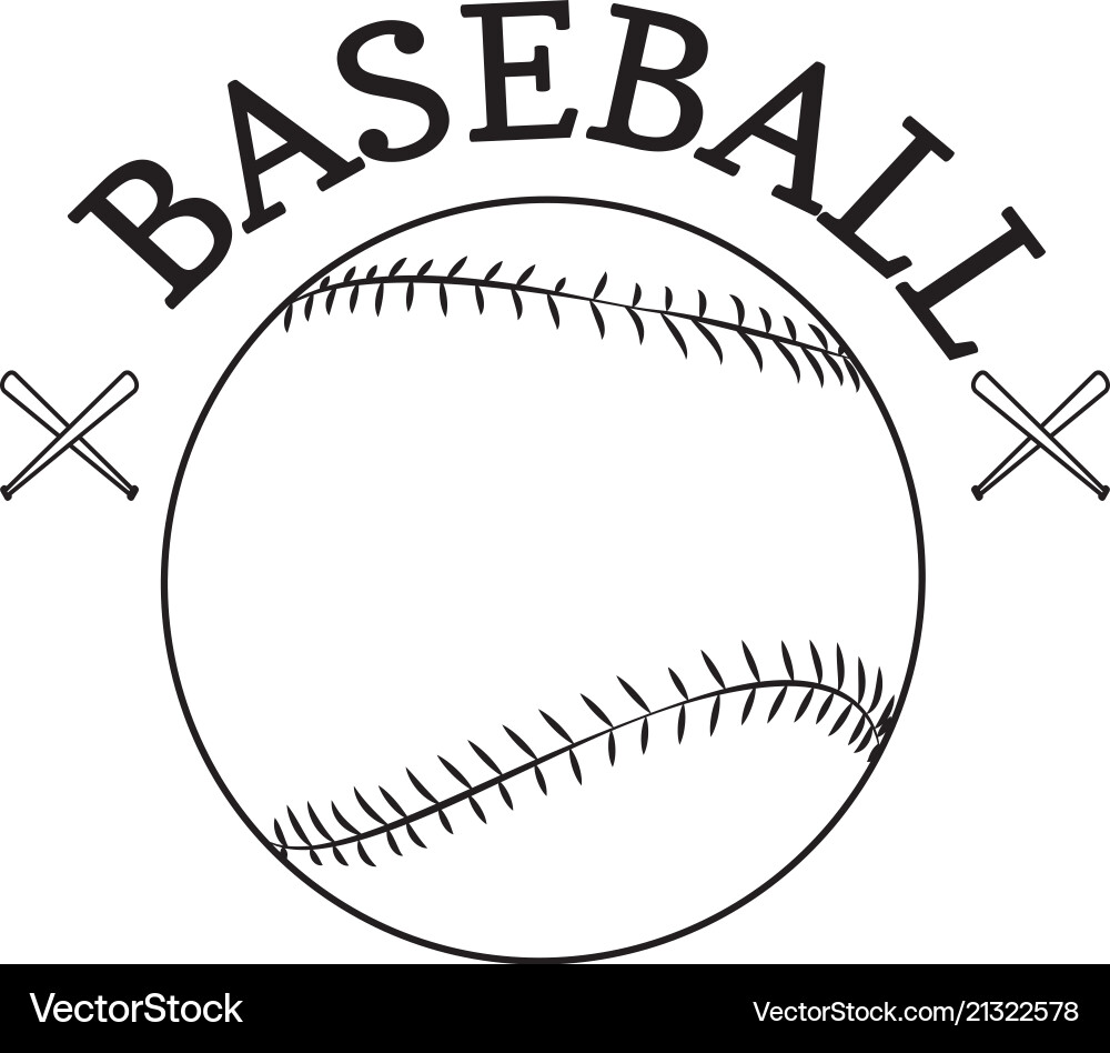 Abstract baseball label Royalty Free Vector Image