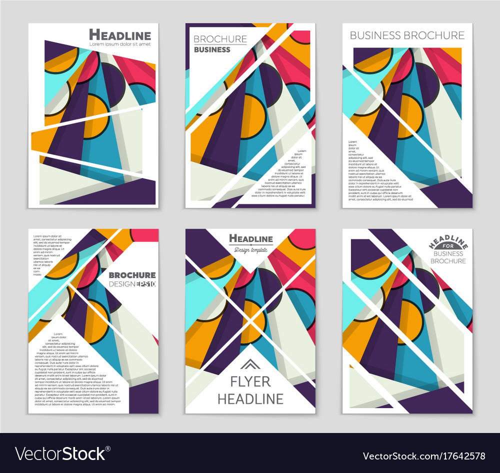 Abstract layout background set for art Royalty Free Vector