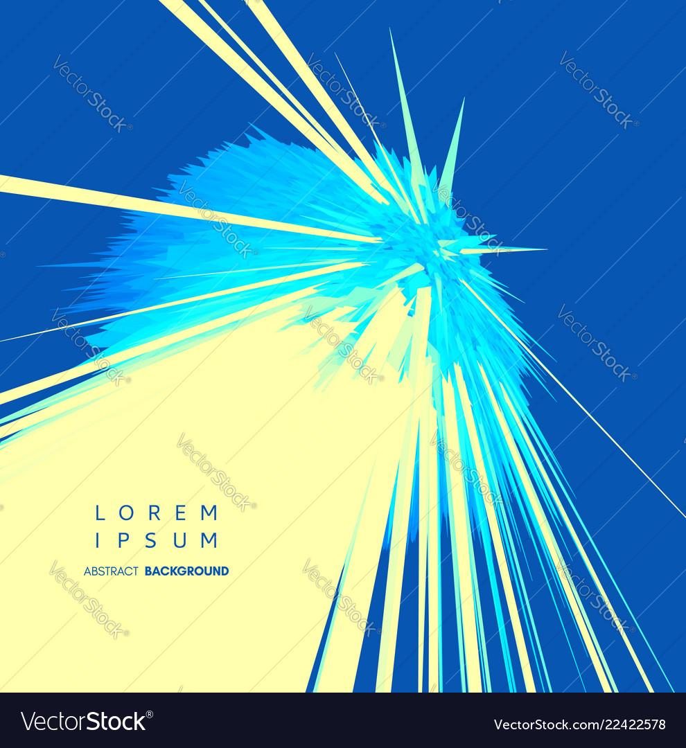 Background with exploding rays dynamic effect Vector Image