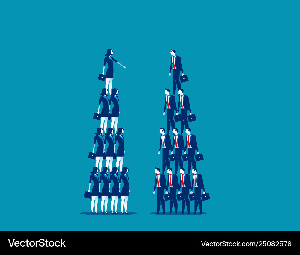 Business team and pyramid concept Royalty Free Vector Image
