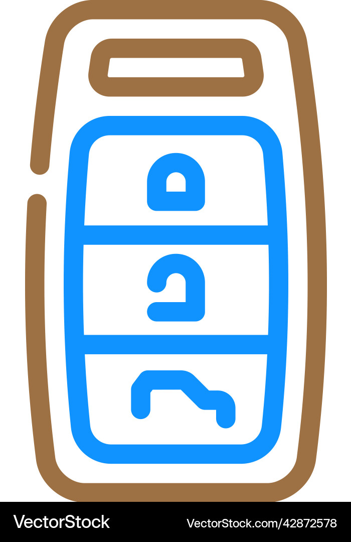 Car proximity key color icon Royalty Free Vector Image