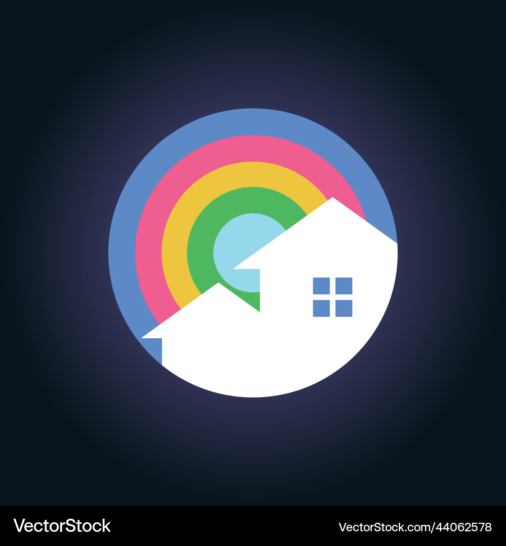 Colorful house logo creative logo Royalty Free Vector Image