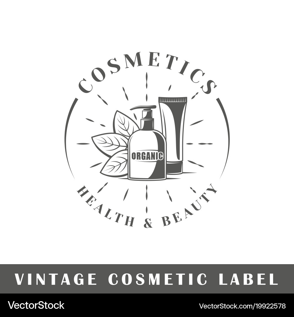 Cosmetic label Royalty Free Vector Image - VectorStock