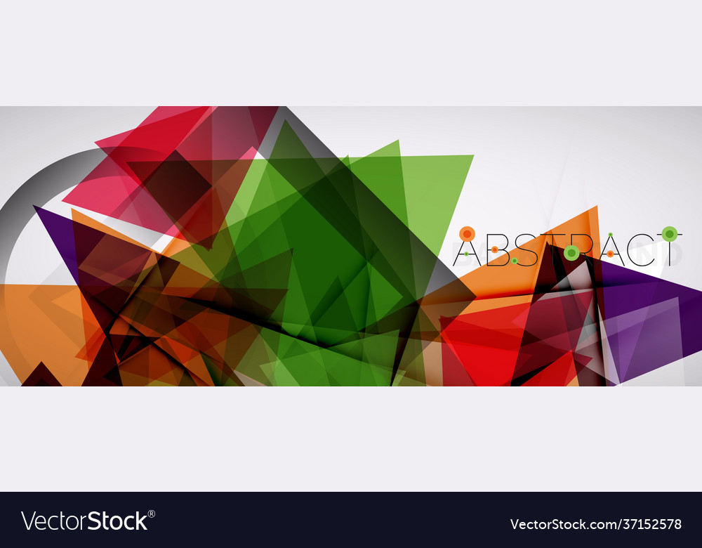 Geometric abstract background color triangle Vector Image