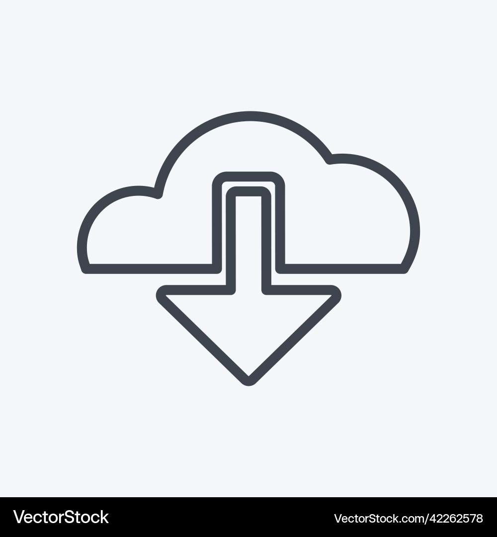 Icon downloads suitable for mobile apps symbol Vector Image