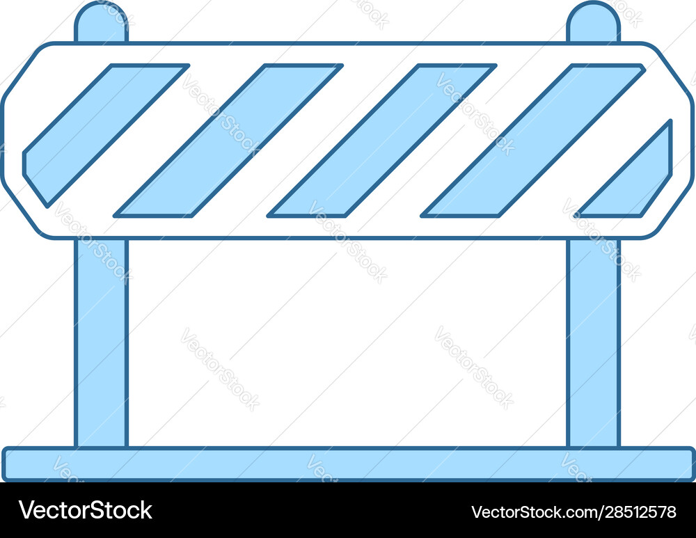 Icon of construction fence Royalty Free Vector Image
