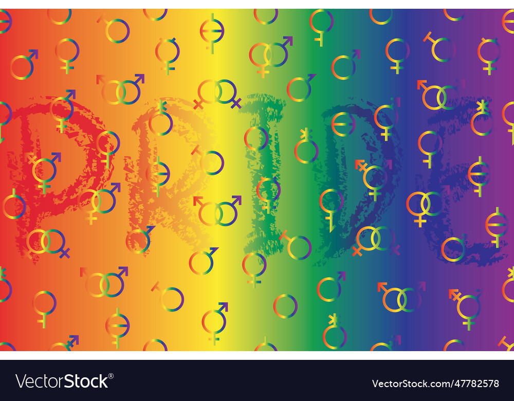 Icon of lgbtq and hand drawn pride letter Vector Image