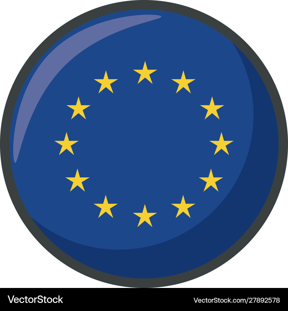 Isolated euro flag icon block design Royalty Free Vector