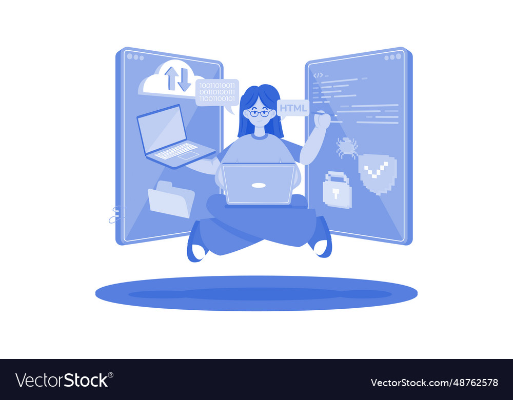 It professionals fix technical problems Royalty Free Vector