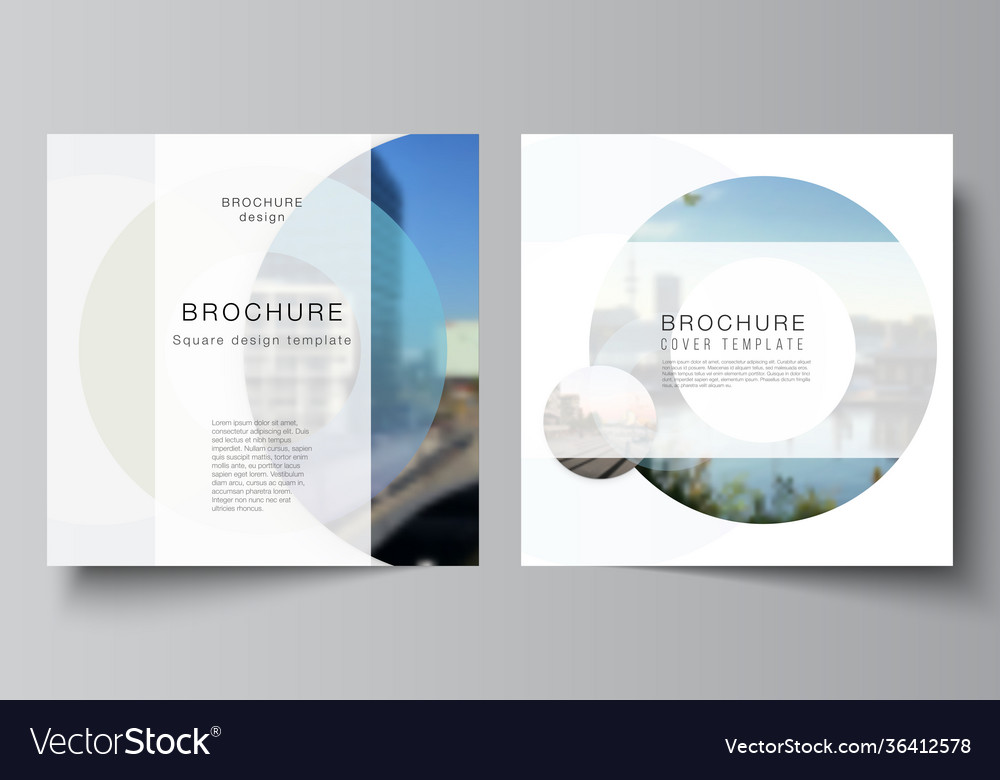 Layout two square format covers Royalty Free Vector Image
