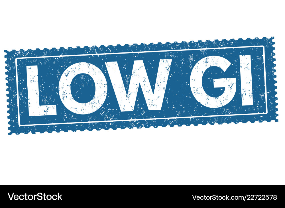Low glycemic index gi sign or stamp Royalty Free Vector
