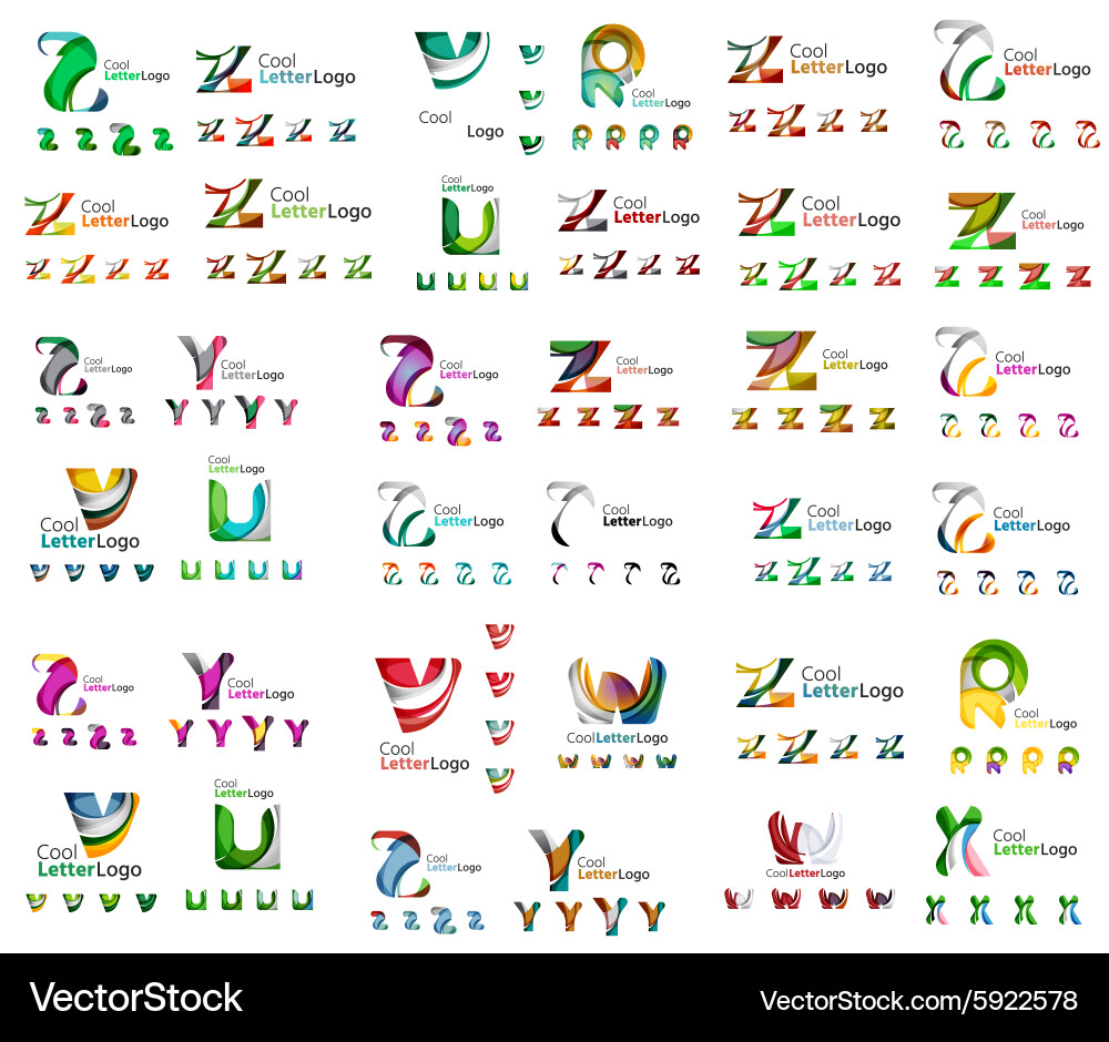 Mega set of letter logos Royalty Free Vector Image