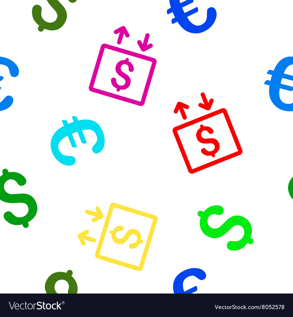 Money elevator seamless flat pattern Royalty Free Vector