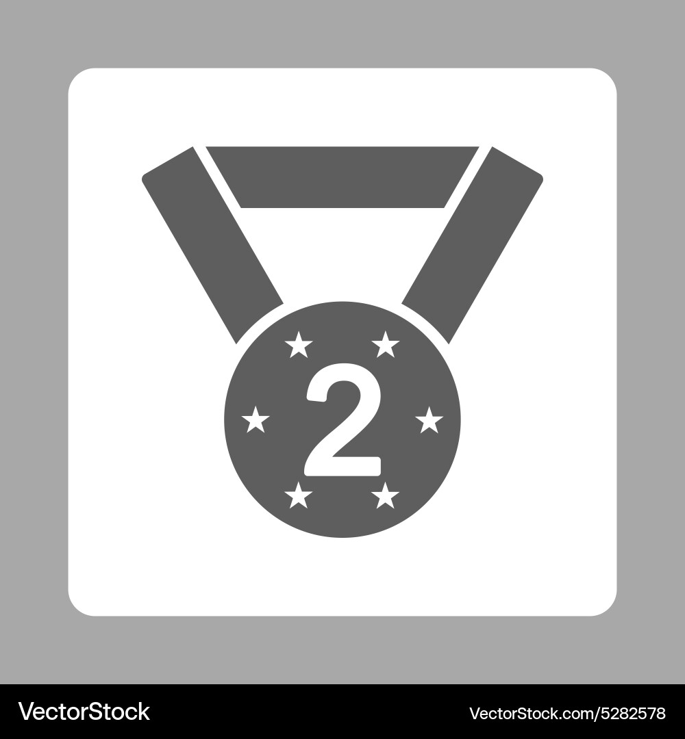 Second medal icon from award buttons overcolor set
