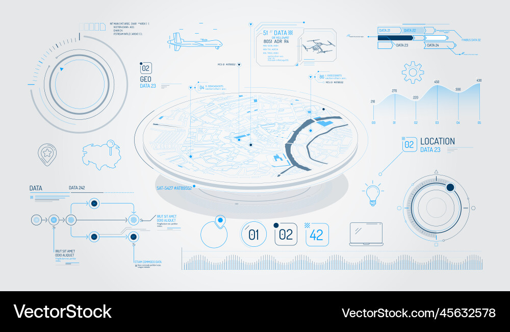 Set of infographic elements about air cargo Vector Image