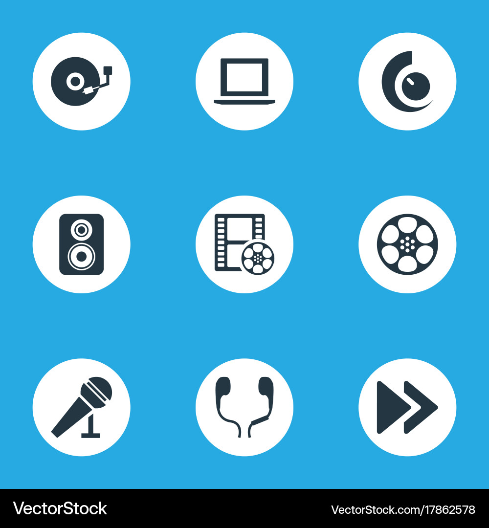 Set of simple icons element Royalty Free Vector Image