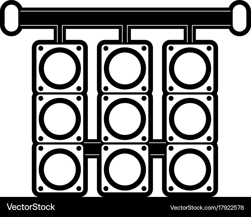 Start line lights car racing related icon image Vector Image