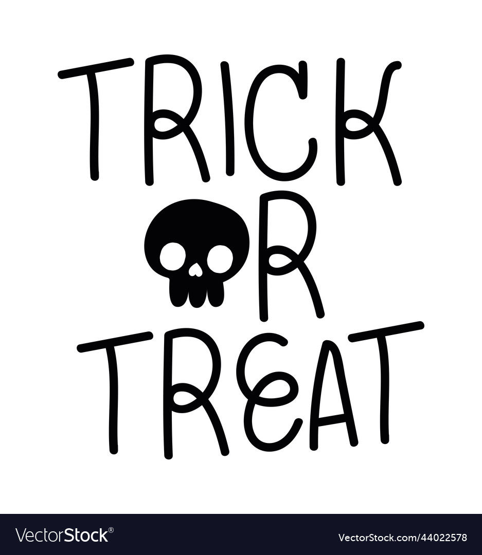 Trick or treat lettering Royalty Free Vector Image Trick or treat lettering Royalty Free Vector Image
