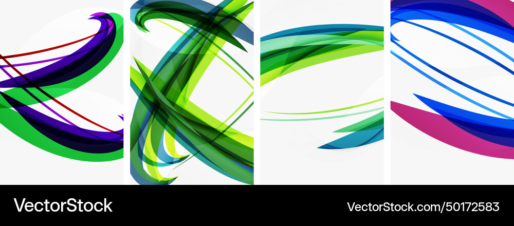 Abstract colorful wave posters for wallpaper Vector Image