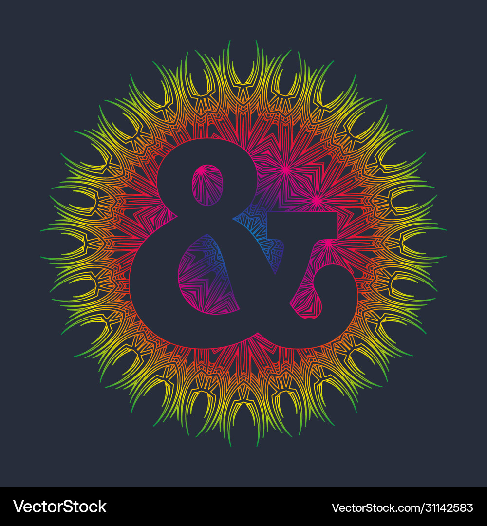 Capital letter end alphabet as a monogram Vector Image