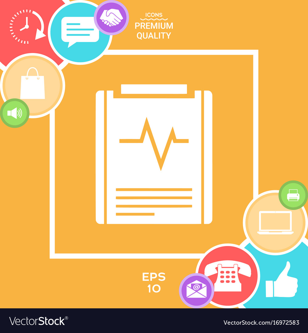 Electrocardiogram symbol Royalty Free Vector Image