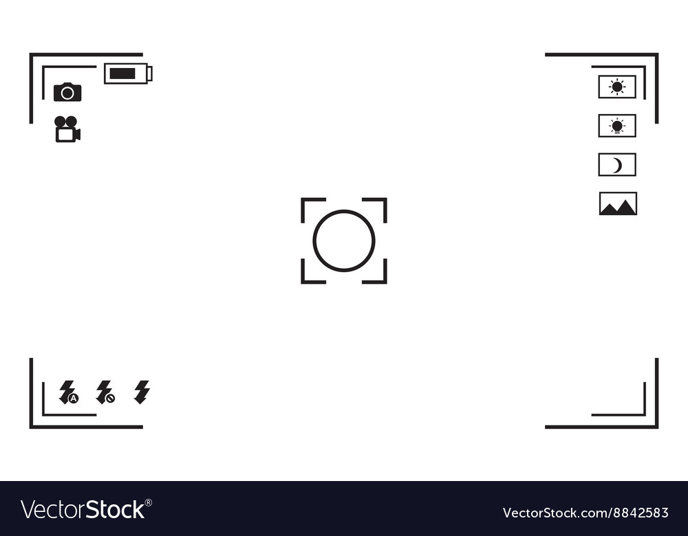 Focus camera design Royalty Free Vector Image - VectorStock