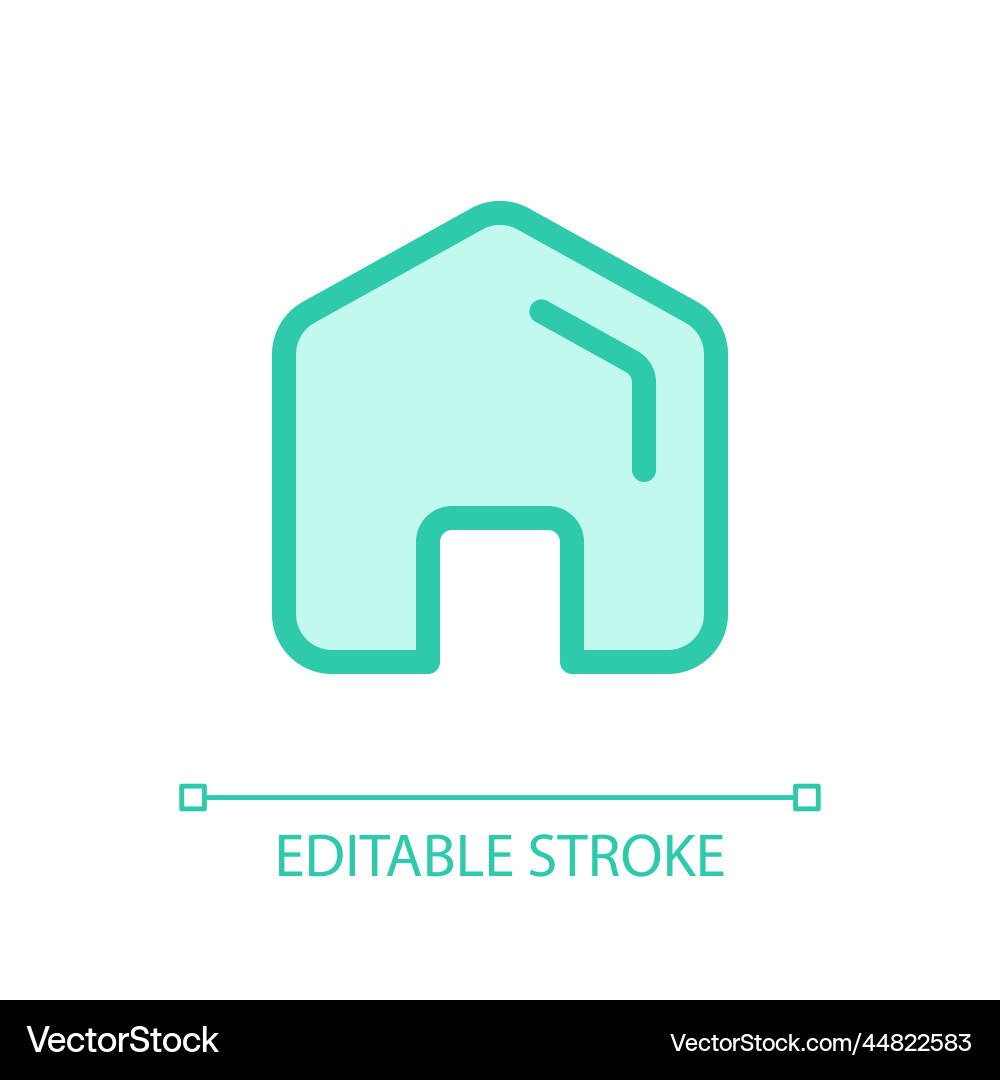 Home pixel perfect glassmorphism ui icon Vector Image