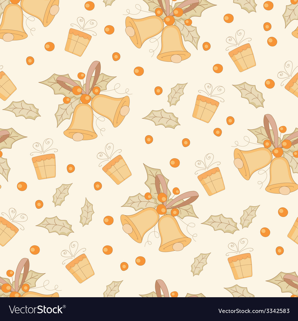Vintage christmas seamless pattern Royalty Free Vector Image