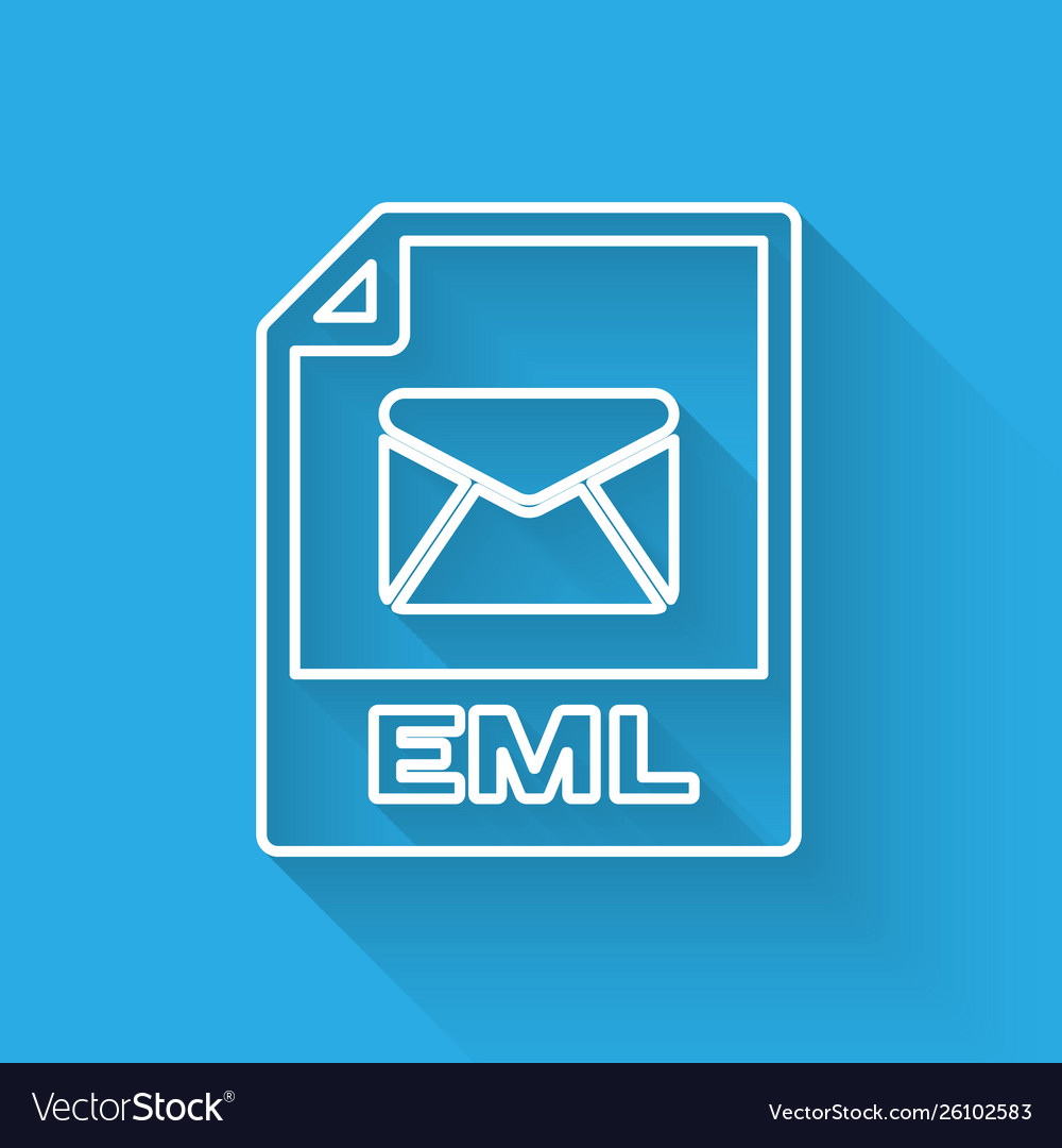 White eml file document icon download eml button Vector Image White eml file document icon download eml button Vector Image