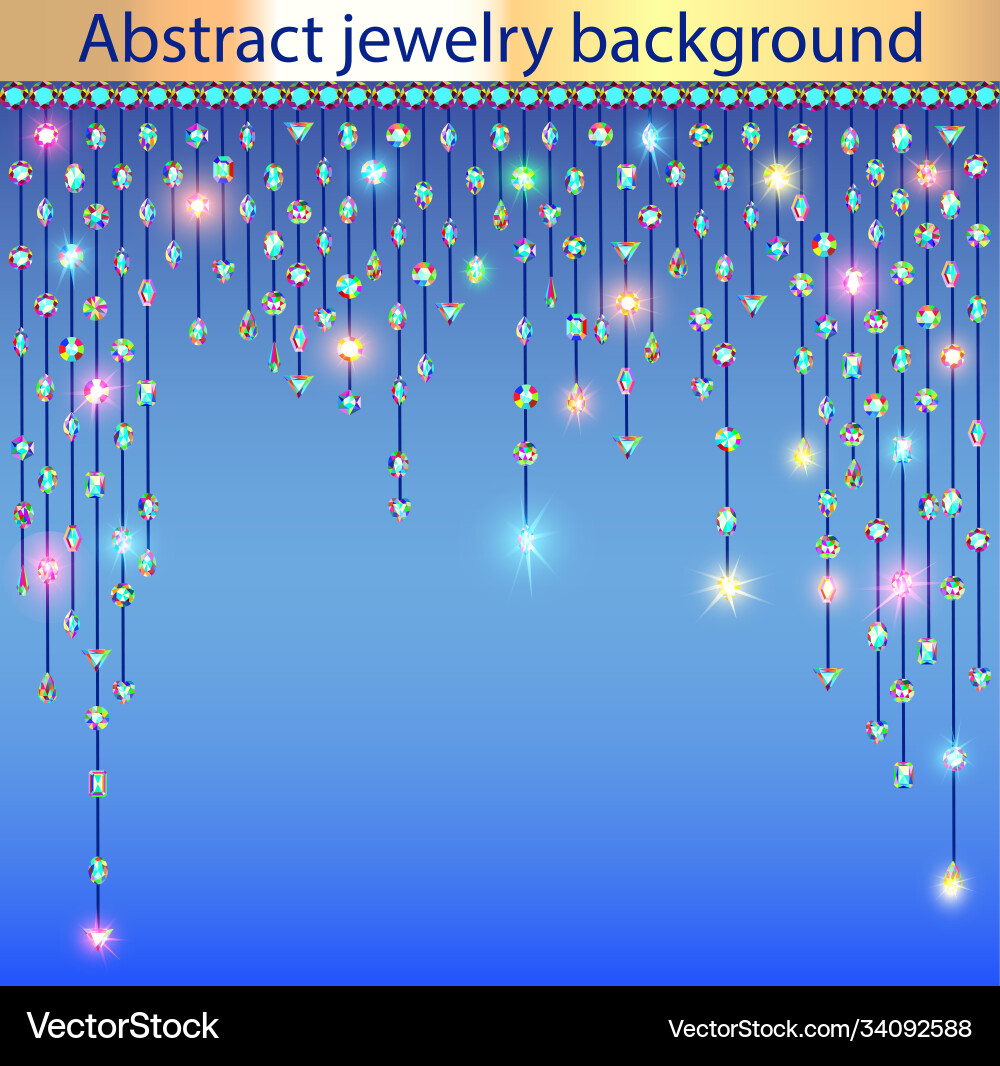Abstract shiny jewelry background with precious Vector Image