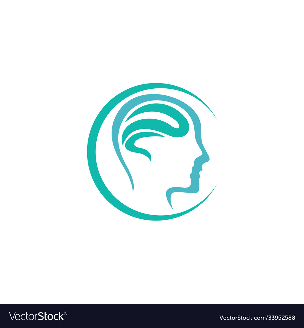 Brain logo silhouette design template think idea Vector Image Brain logo silhouette design template think idea Vector Image