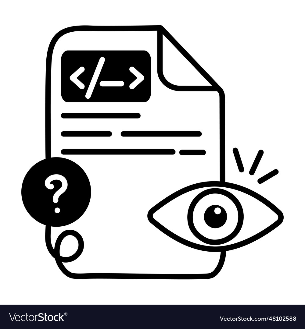 Code monitoring Royalty Free Vector Image - VectorStock