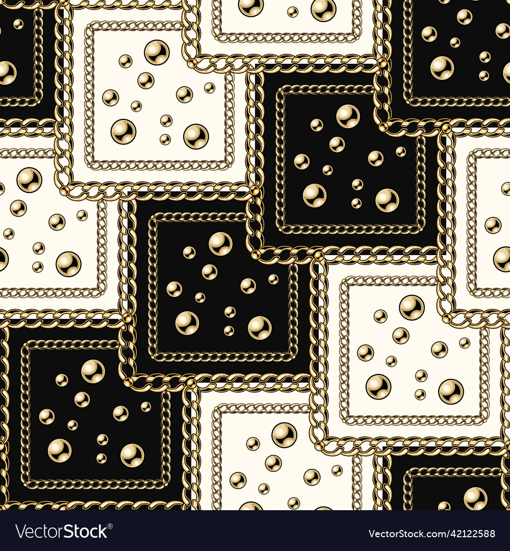 Geometric pattern with chain overlapping squares Vector Image