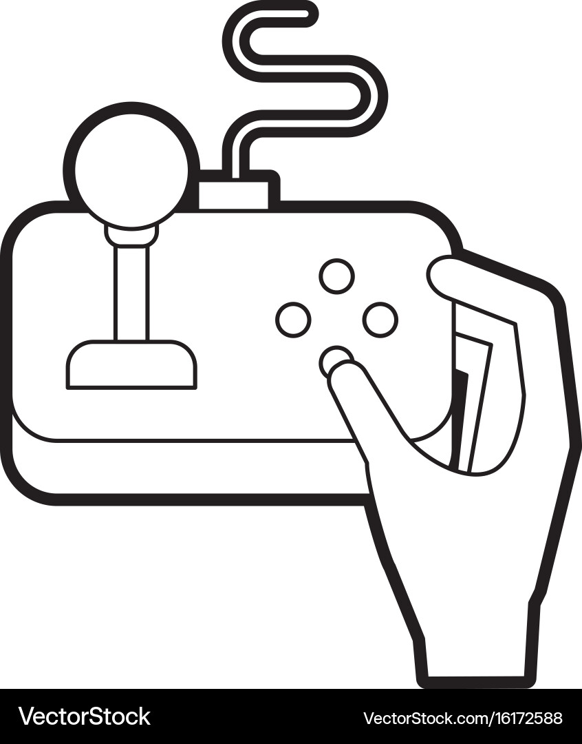 Hands with video game control icon Royalty Free Vector Image