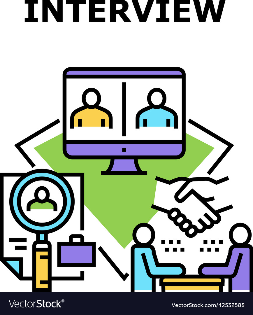 Interview candidate concept Royalty Free Vector Image